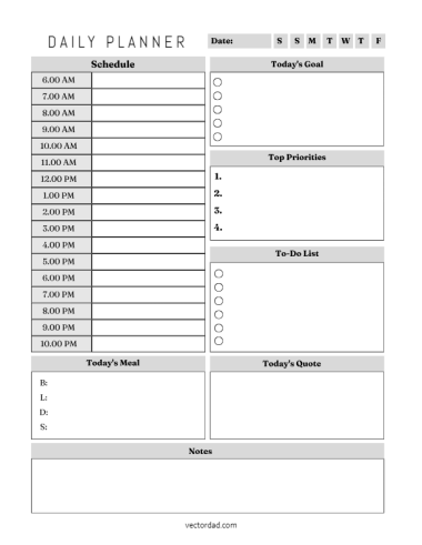 FREE Printable ADHD Planner: Online Editable