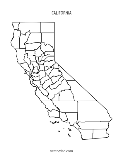California County Map: Editable & Printable State County Maps