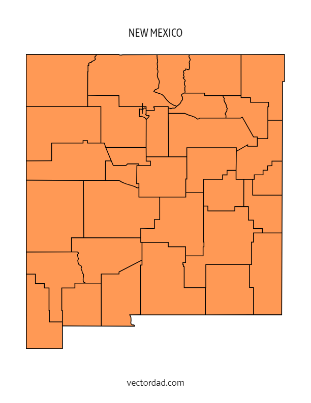 New Mexico County Map Printable New Mexico Map Cities And Roads