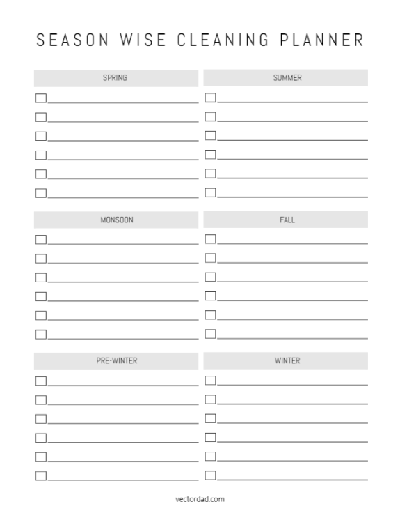 FREE Printable Cleaning Planner: Online Editable