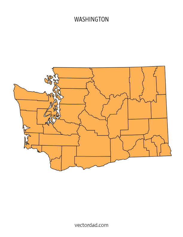 Washington State County Map Printable Washington State County Map