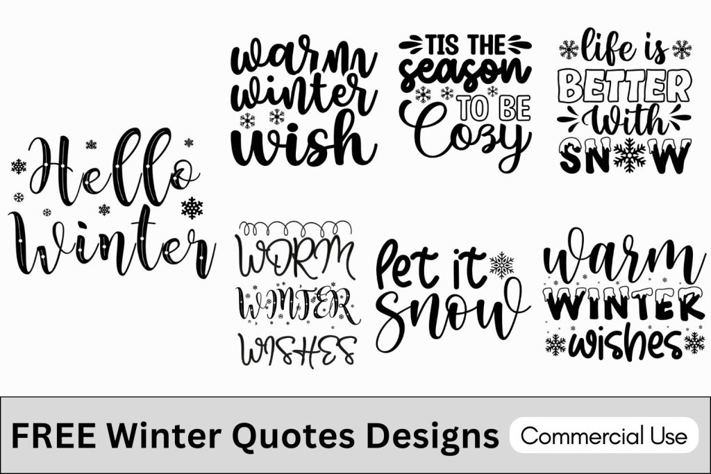 Winter Quotes & Sayings: FREE Cricut SVG Templates