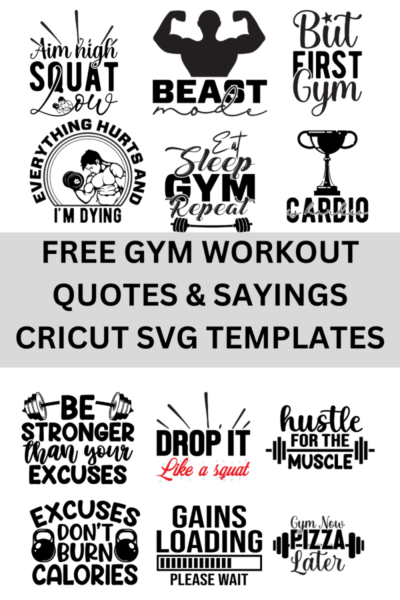 Gym Workout Quotes And Sayings SVG