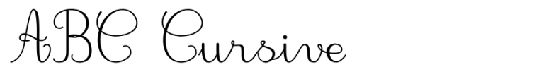 ABC Cursive Font – Free Download (OTF, TTF, SVG) | VectorDad