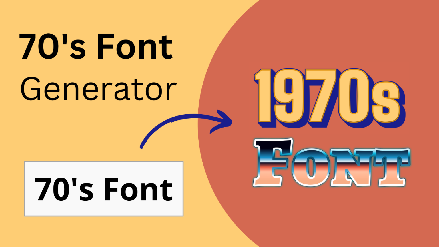 70s Font Generator: FREE Editable 70s Text Effects