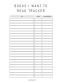 Free Printable Books I Want To Read Tracker Template