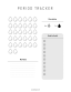 Free Printable Gray Scale Illustrated Period Tracker Template