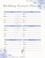 Free Printable Wedding Contact Planner Template