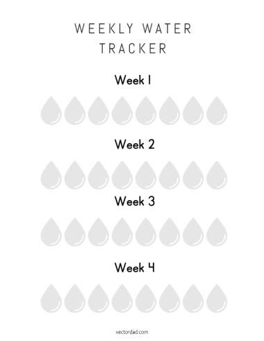 Free Printable Weekly Water Tracker Template