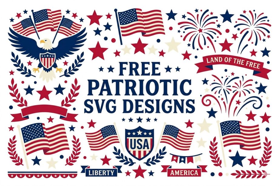 Patriotic SVG Designs — Free Flag & Eagle Cut Files
