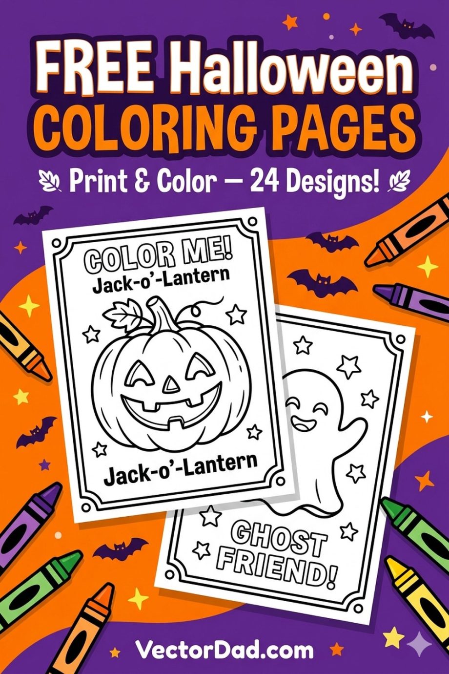 Halloween Coloring Pages — 24 Free Printable PDFs For Kids